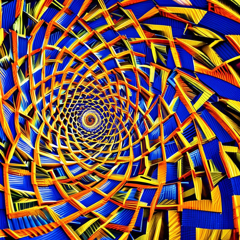 Spiraling Shapes II: Another Image of a Geometric Pattern Created with ...