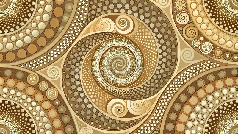 Spiraling Tranquility: a Zen Pattern in Earthy Tones Generative AI ...