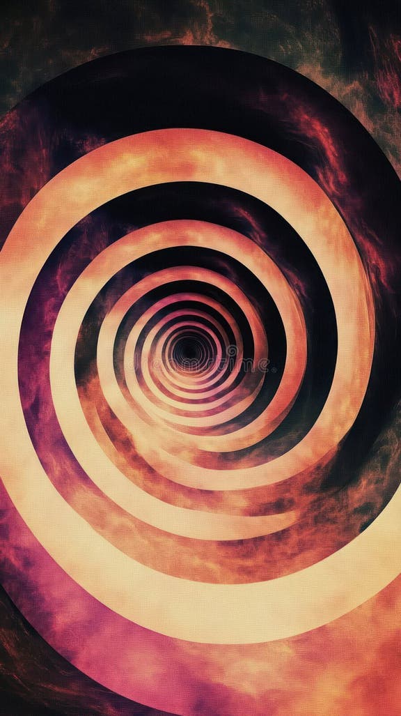 A Spiraling Vortex Design with Warm Colors Creating a Hypnotic Effect ...