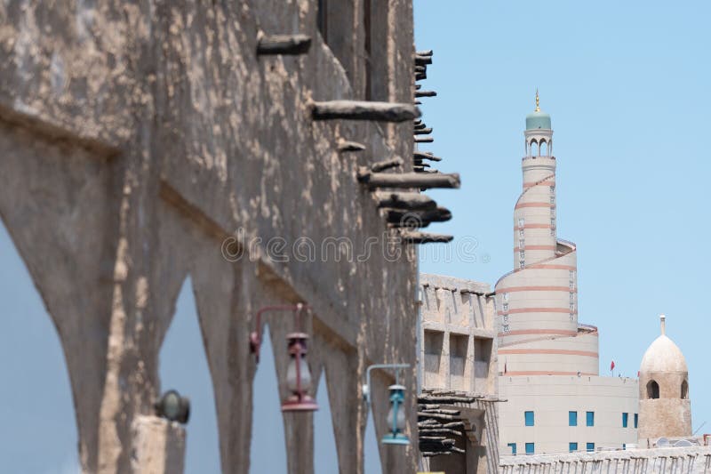 Spiralmoschee in Doha, Qatar Stock Photo - Image of color, place: 343084240