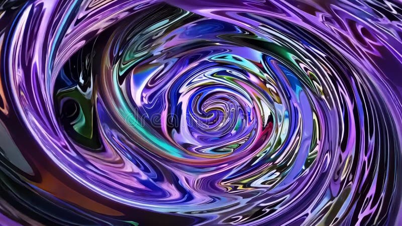 Spirals Intertwining and Rotating Creating a Neverending Web of ...