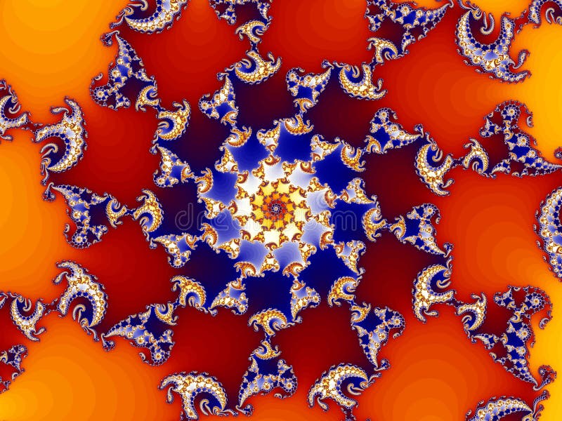 Spirals, Shapes and Colors Fractal Stock Illustration - Illustration of ...