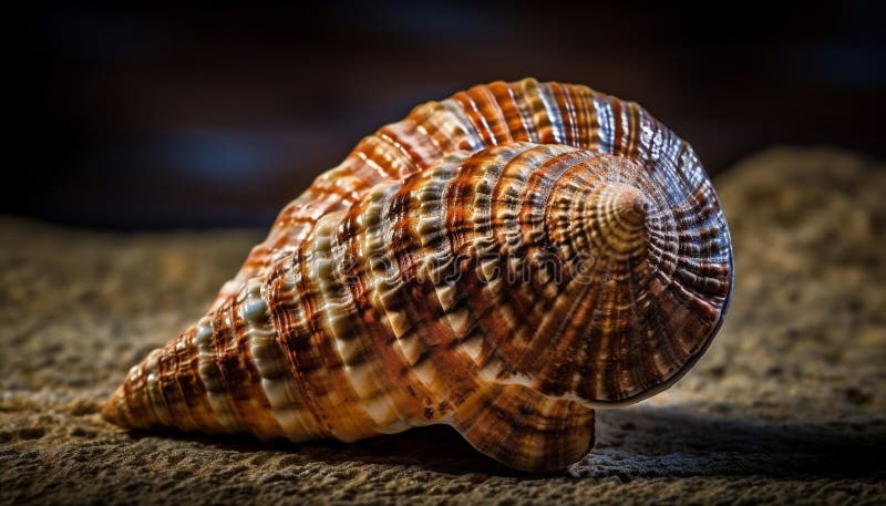 Spirals on Shells Display Beauty in Nature Generated by AI Stock ...