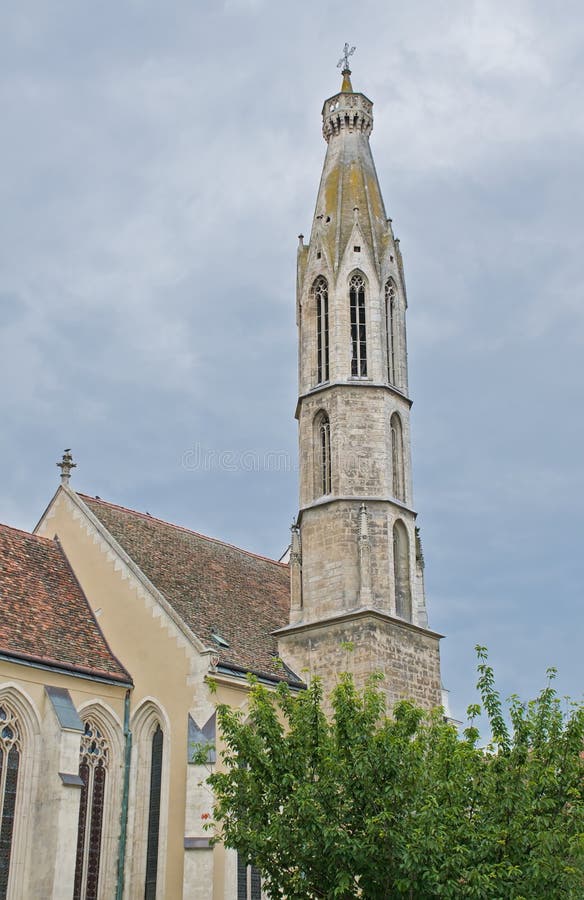 Spire of the Goat Church in Sopron Stock Image - Image of chapel, goat ...