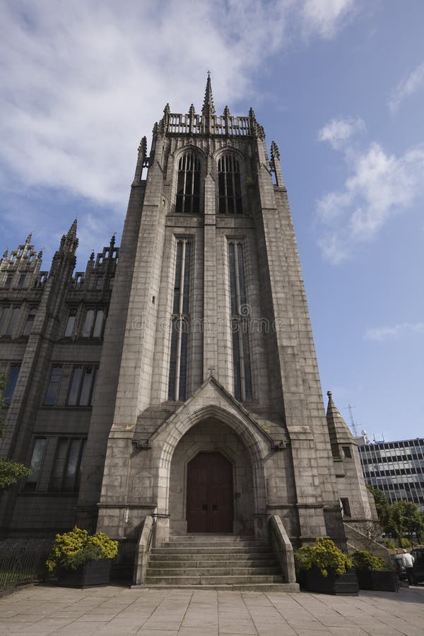 The Spire of Marshall College, Aberdeen, UK Stock Photo - Image of wide ...