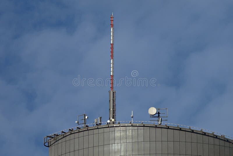 Spire on the Roof of the Building Stock Image - Image of habitat ...