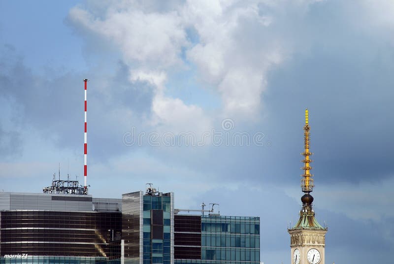 Spire on the Roof of the Building Stock Photo - Image of modern ...