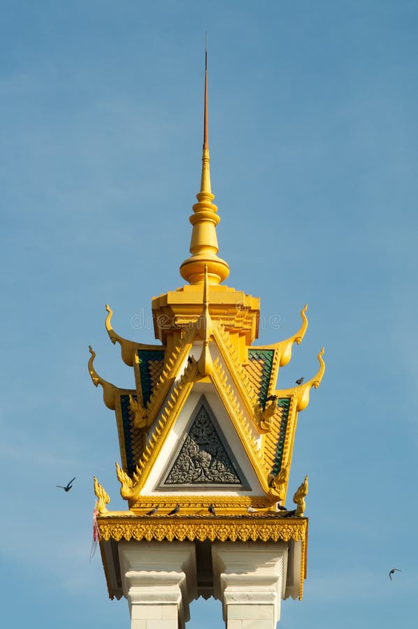 Spire of a Temple in Cambodia Stock Image - Image of phnom, palace ...