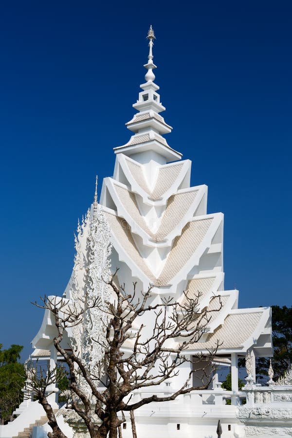 Spire of the White Temple in Chiang Mai, Thailand Stock Image - Image ...