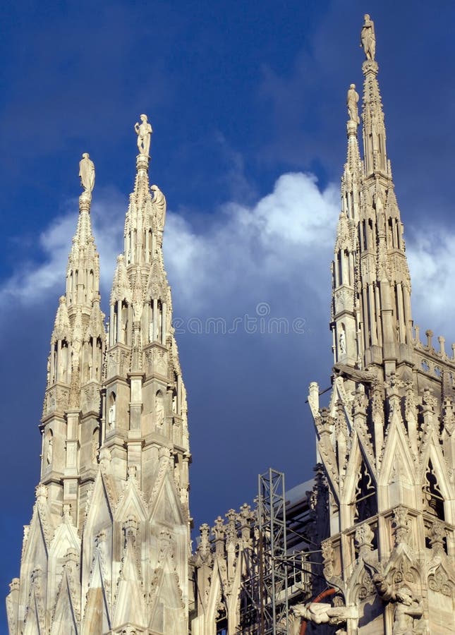 Spires of Duomo of Milan stock photo. Image of spire, catholicism - 7179338