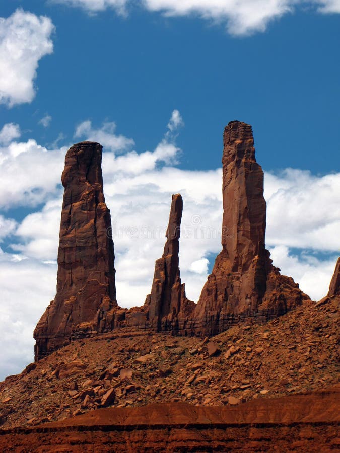 Spires in Monument Valley stock photo. Image of desolate - 11815402