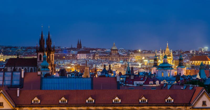 Spires and Rooftops, Old Town, Prague Stock Image - Image of oldtown ...
