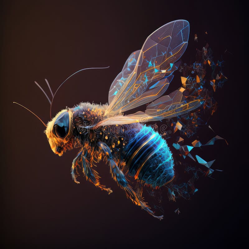 Spirit Animal - Bee. Generative Ai Stock Photo - Image of texture ...