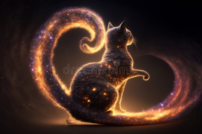 Spirit animal - Cat stock illustration. Illustration of mammal - 277021972