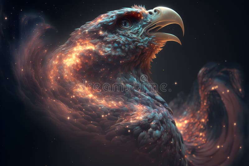 Spirit animal - Eagle stock illustration. Illustration of fire - 276904842