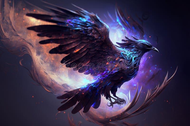 Spirit animal - Raven stock illustration. Illustration of design ...