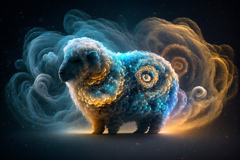 Spirit animal - Sheep stock illustration. Illustration of beautiful ...