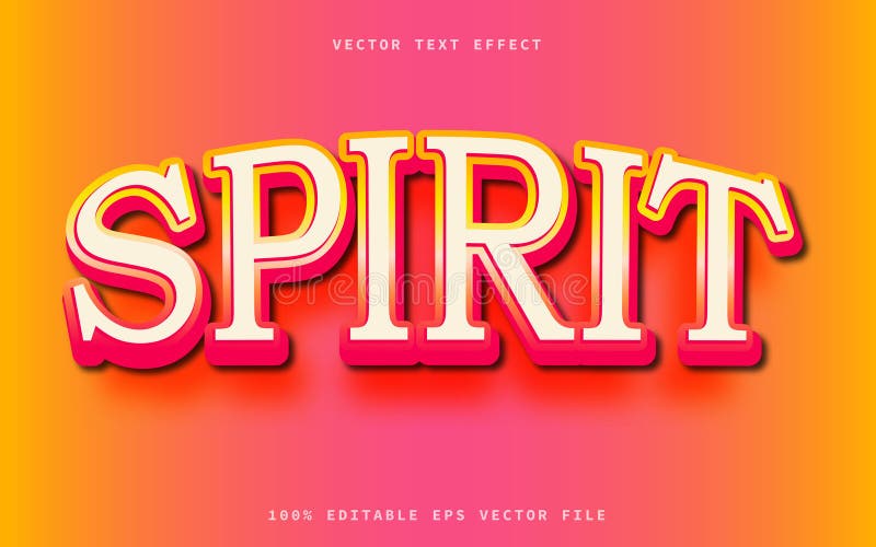Spirit Bold Text Effect Editable Modern Lettering Typography Font Style ...