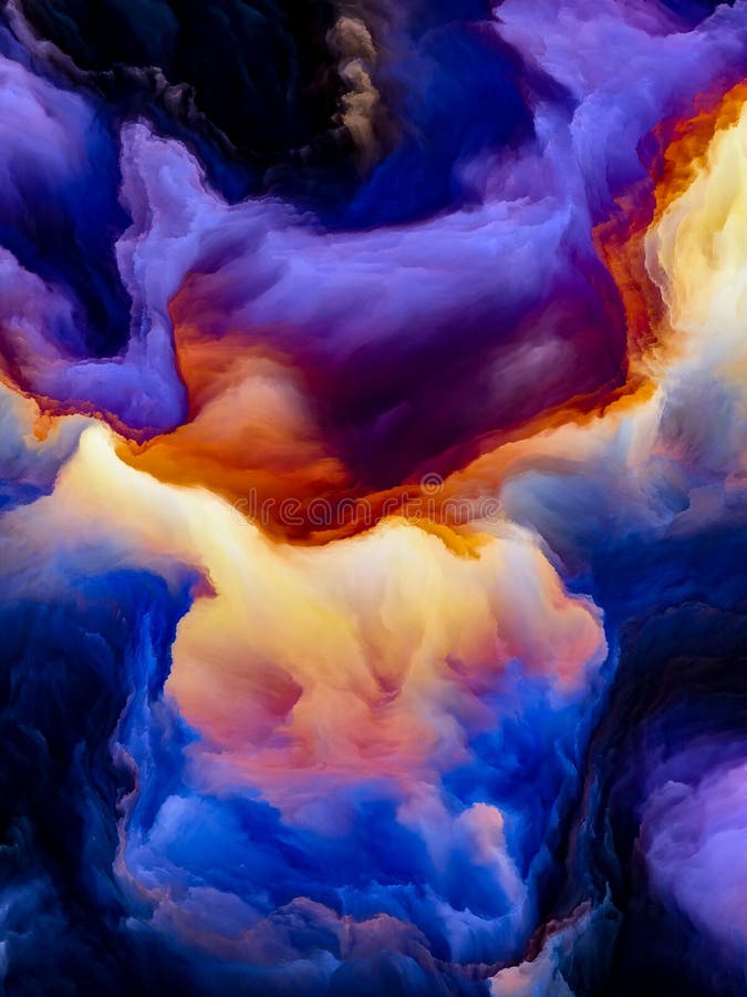 Spirit of Cloudscape stock illustration. Illustration of colors - 153143180