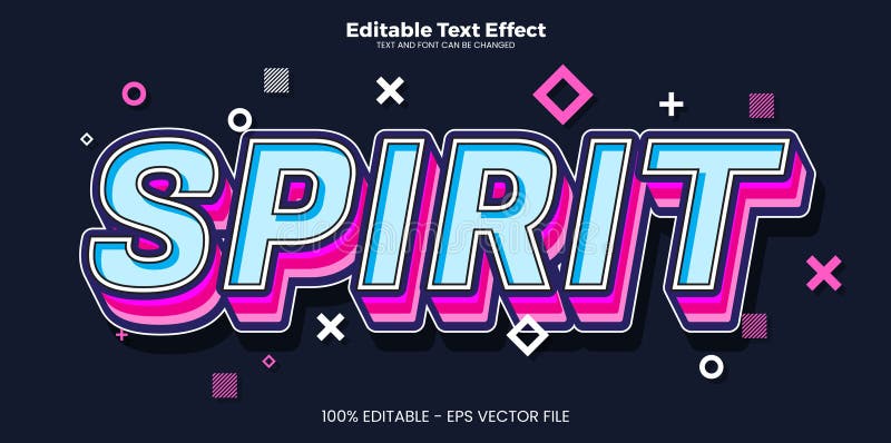 Spirit Editable Text Effect in Modern Trend Style Stock Vector ...