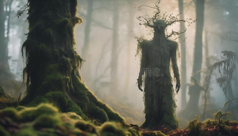 The Spirit of the Elder within is Standing in the Woods Stock ...