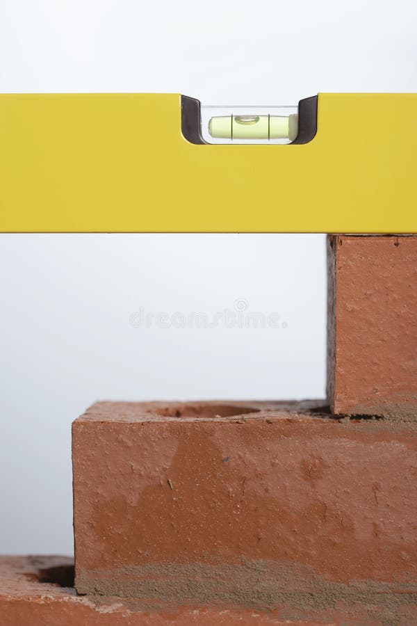 Spirit Level on Brick stock image. Image of balance, instrument - 29656795