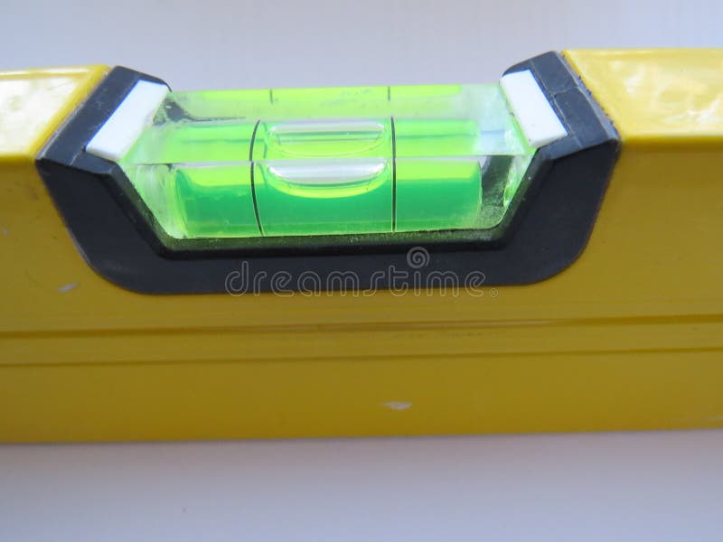 Builders Spirit Level in Aluminum Ruler Stock Image - Image of ...