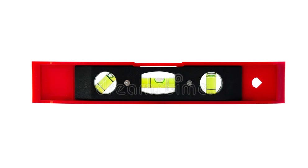 Spirit Level ,Construction Bubble Level on White Stock Image - Image of ...