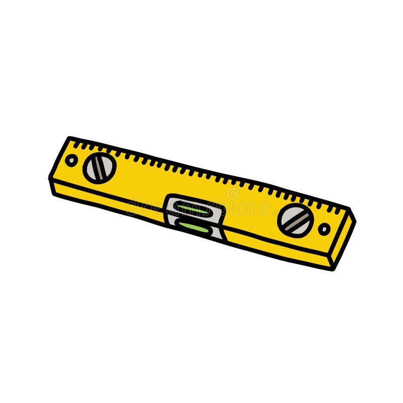 Spirit Level Doodle Icon, Vector Color Line Illustration Stock Vector ...