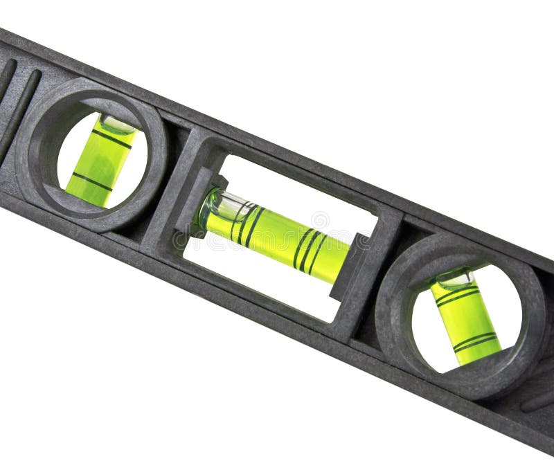 Spirit Level Isolated on White Stock Photo - Image of equilibrium ...
