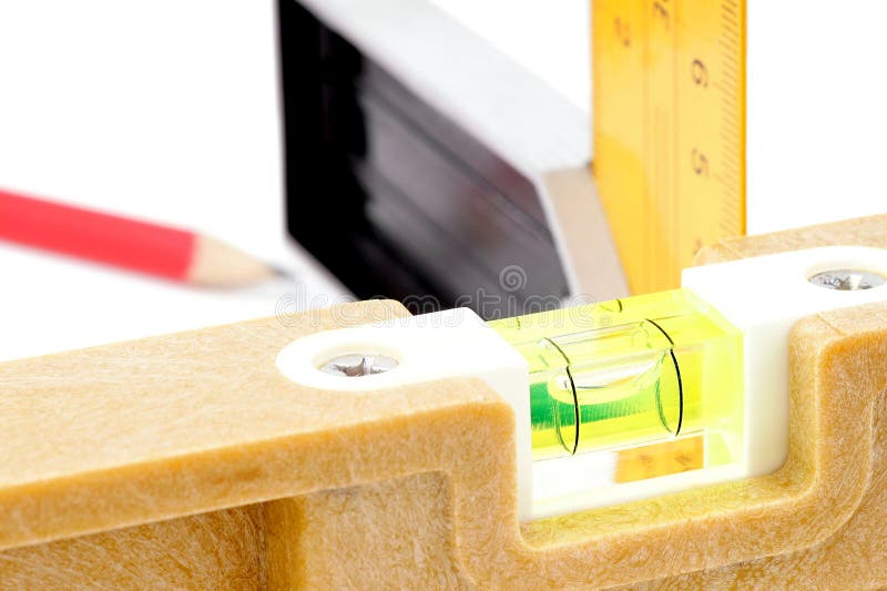 Spirit Level Measuring Plane. Stock Image - Image of controlling, flat ...
