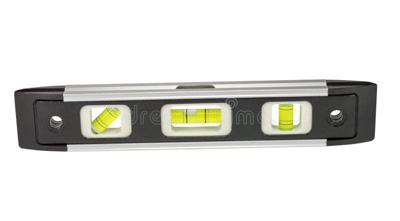 Spirit Level Tool Isolated on White Stock Image - Image of flat ...