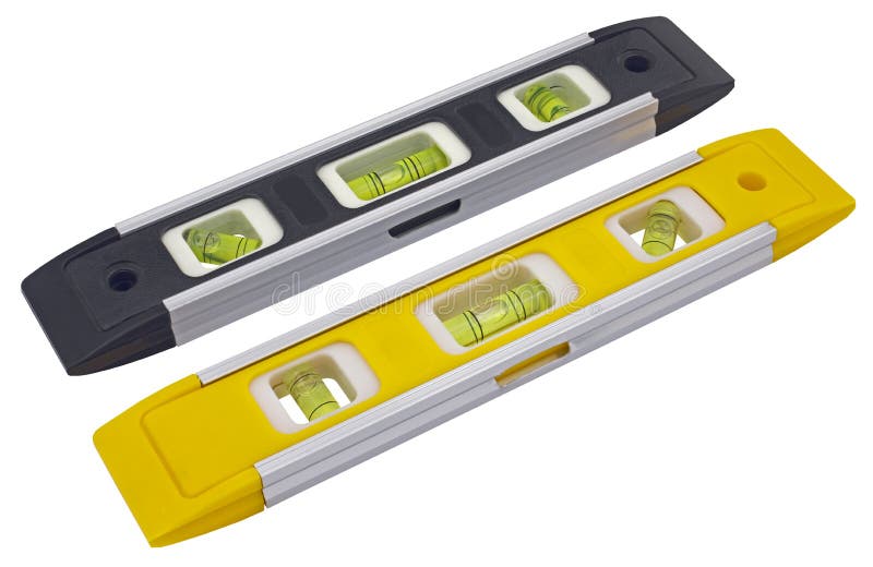 Spirit Level Tool Isolated on White Stock Image - Image of glass, craft ...
