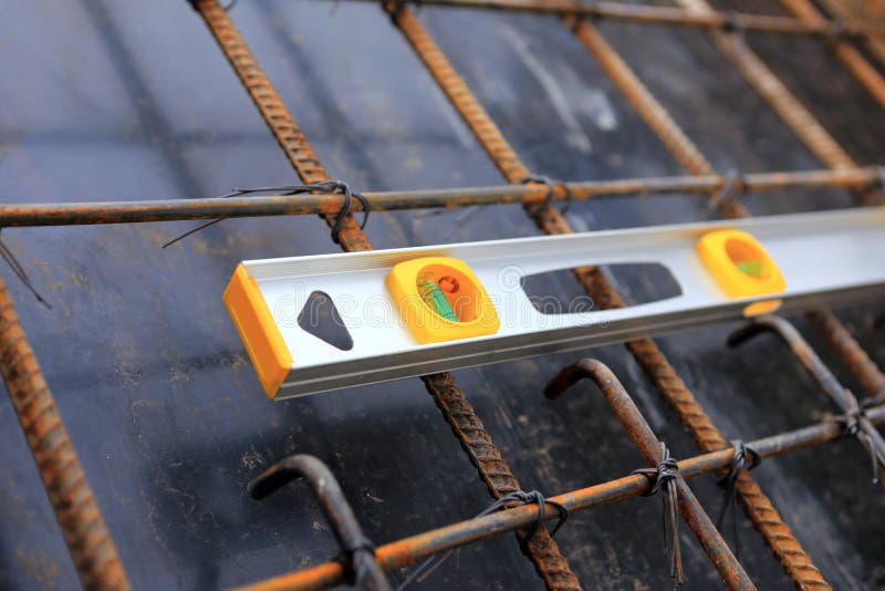 Spirit Level Using or Home Construction Stock Image - Image of male ...