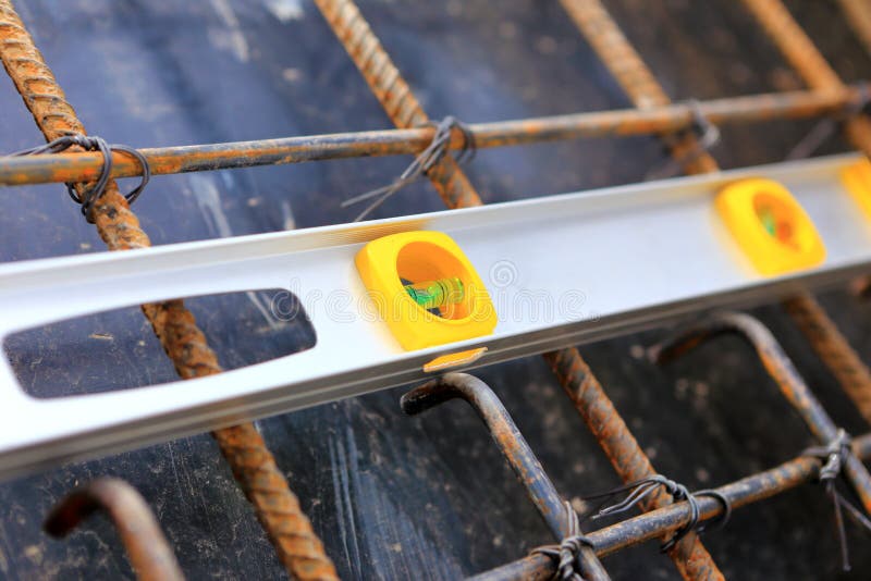 Spirit Level Using or Home Construction Stock Image - Image of adult ...