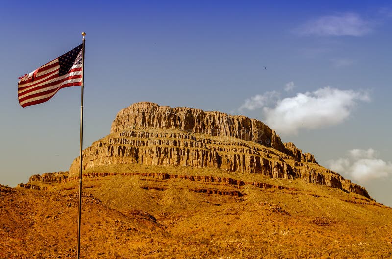 Spirit Mountain and Joshua Trees Stock Photo - Image of national, dark ...