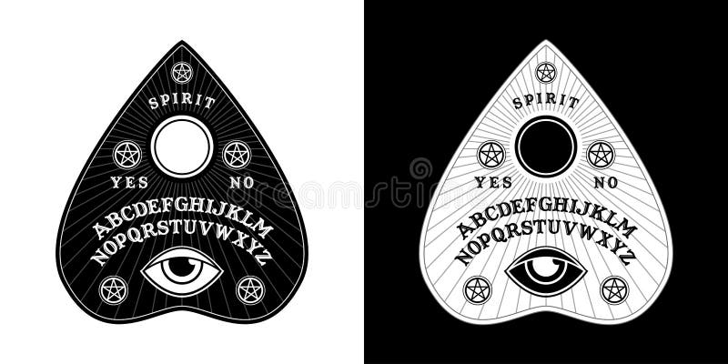 Ouija Board in Pointer Shape for Halloween Party. Planchette Play for ...
