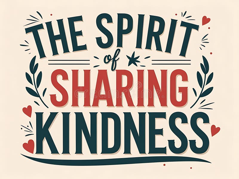 The Spirit of Sharing Kindness Stock Illustration - Illustration of ...