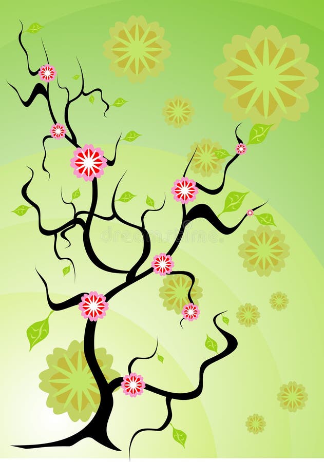 Spirit tree stock vector. Illustration of tree, flower - 936424