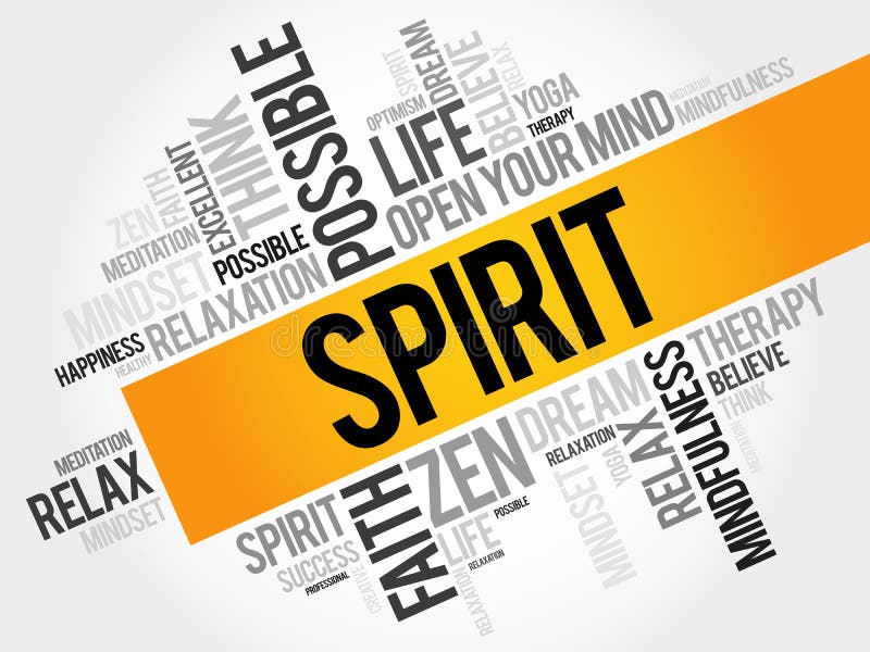 Spirit word cloud stock illustration. Illustration of design - 202654255