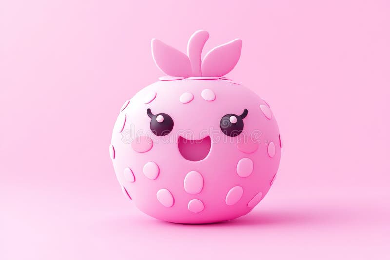 A Spirited Cartoon Raspberry Waves Hello, Highlighting Its Vibrant Pink ...