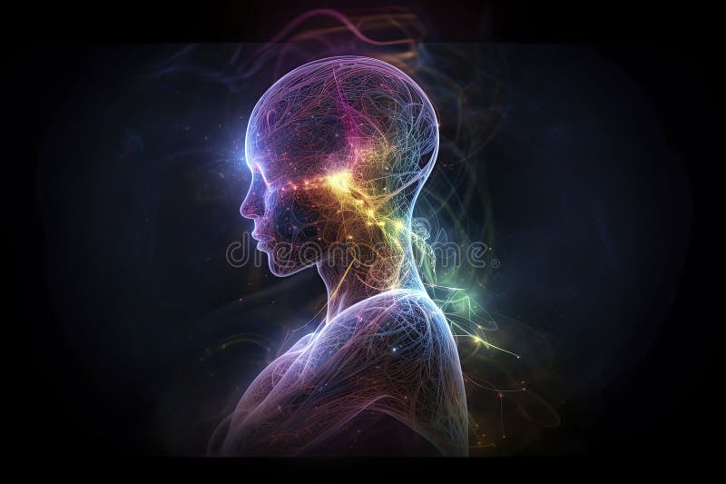 Spiritual Being Connecting To the Divine Stock Illustration ...