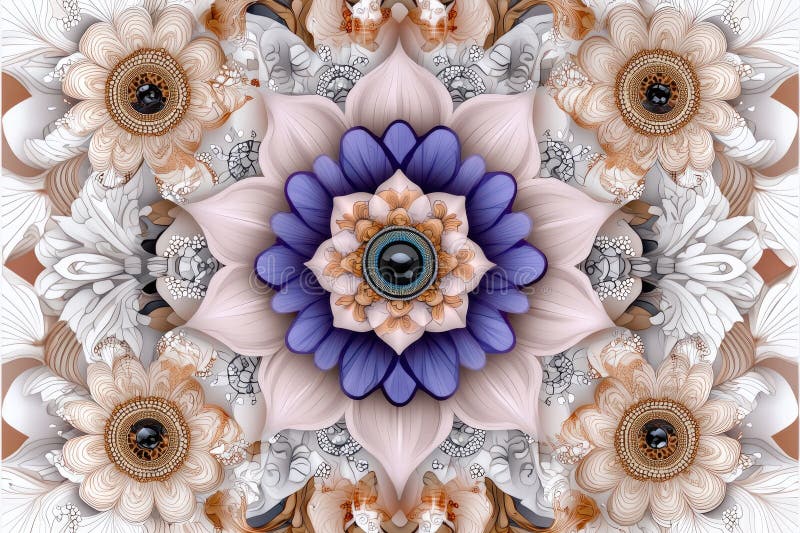 Spiritual Design: Mandala with Complex Patterns and Geometric ...