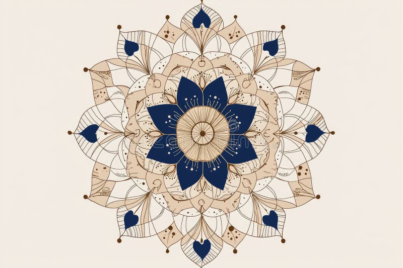 Spiritual Design: Mandala with Complex Patterns and Geometric ...