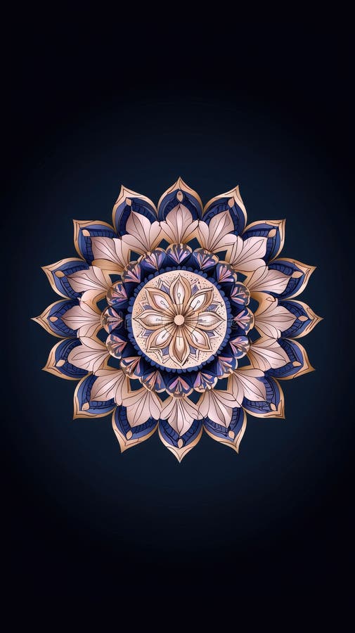 Spiritual Design: Mandala with Complex Patterns and Geometric ...