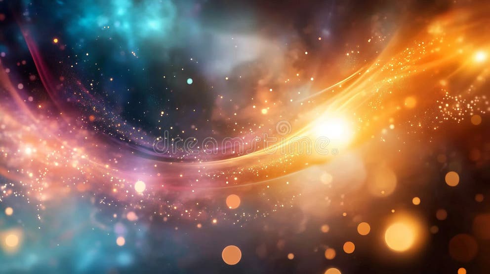 Glowing Celestial Patterns and Divine Light in Spiritual Energy Stock ...