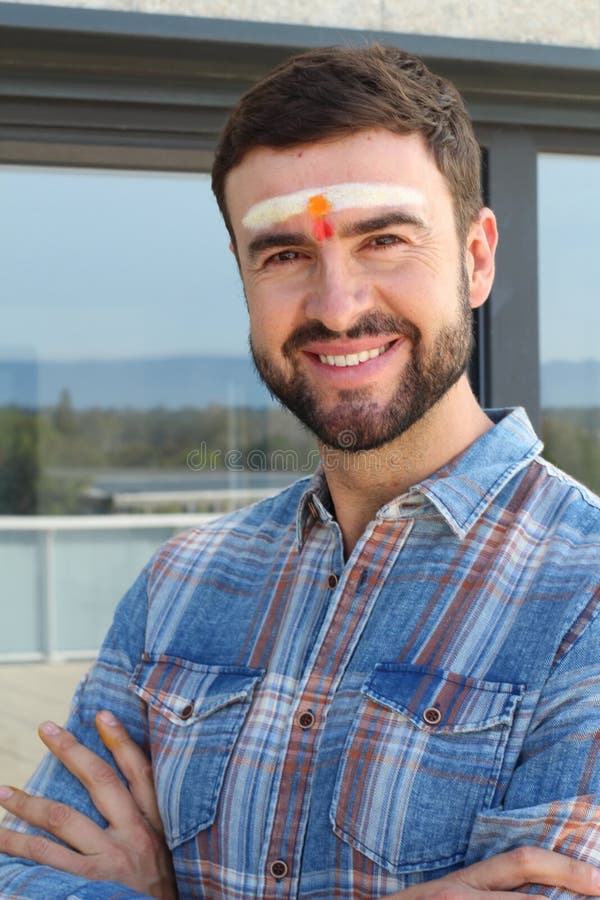 Spiritual Man with the Third Eye Opening Stock Photo - Image of india ...
