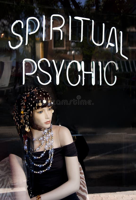 Spiritual Psychic Services on Display. Stock Image - Image of dark ...
