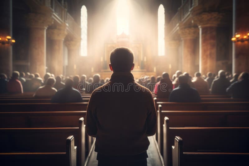Spiritual Unity As Believers Gather in Prayer, Generative AI Stock ...