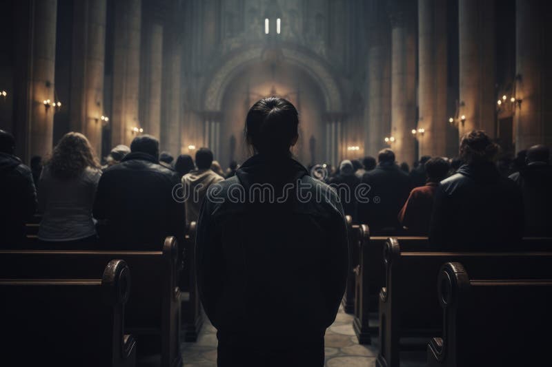 Spiritual Unity As Believers Gather in Prayer, Generative AI Stock ...